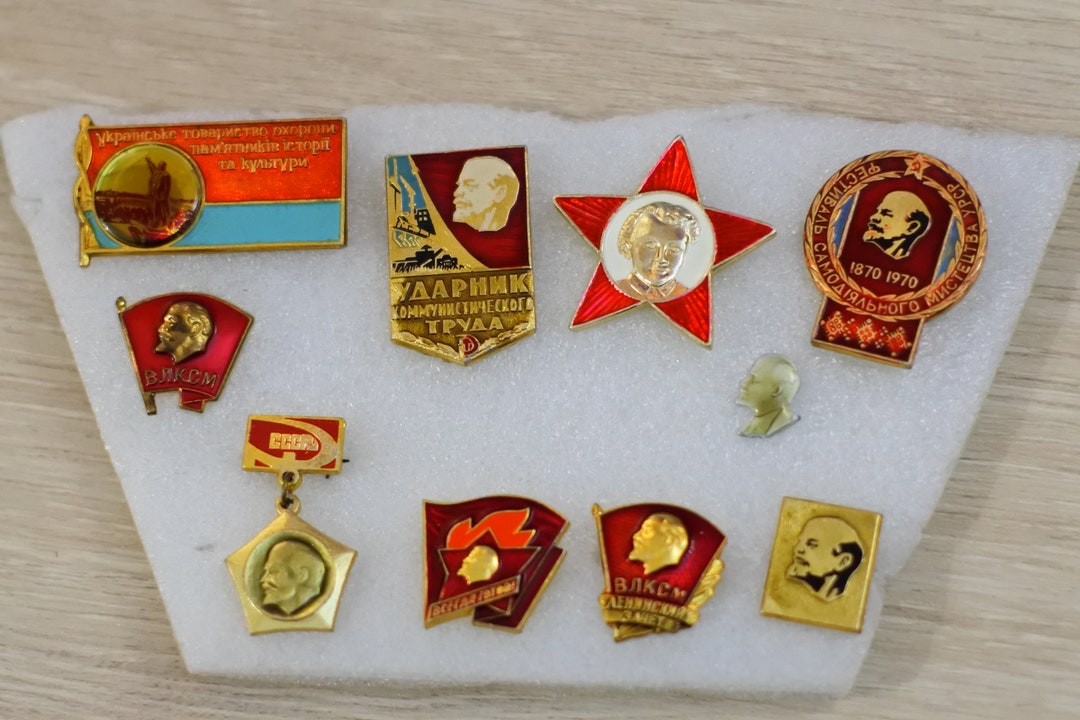 Soviet Badge USSR Badge Lenin Vintage Pins Retro Badges - Etsy