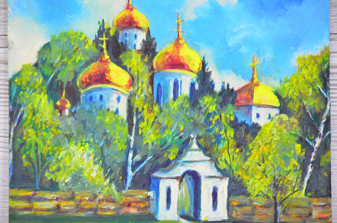 Old Painting Russian Painting Vintage Painting Wall - Etsy