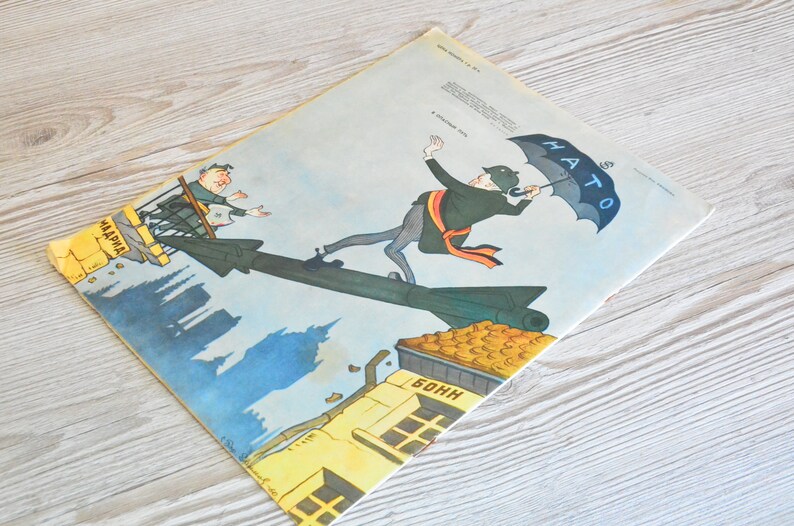 Soviet Comic Book Crocodile. Soviet Satirical Magazine - Etsy