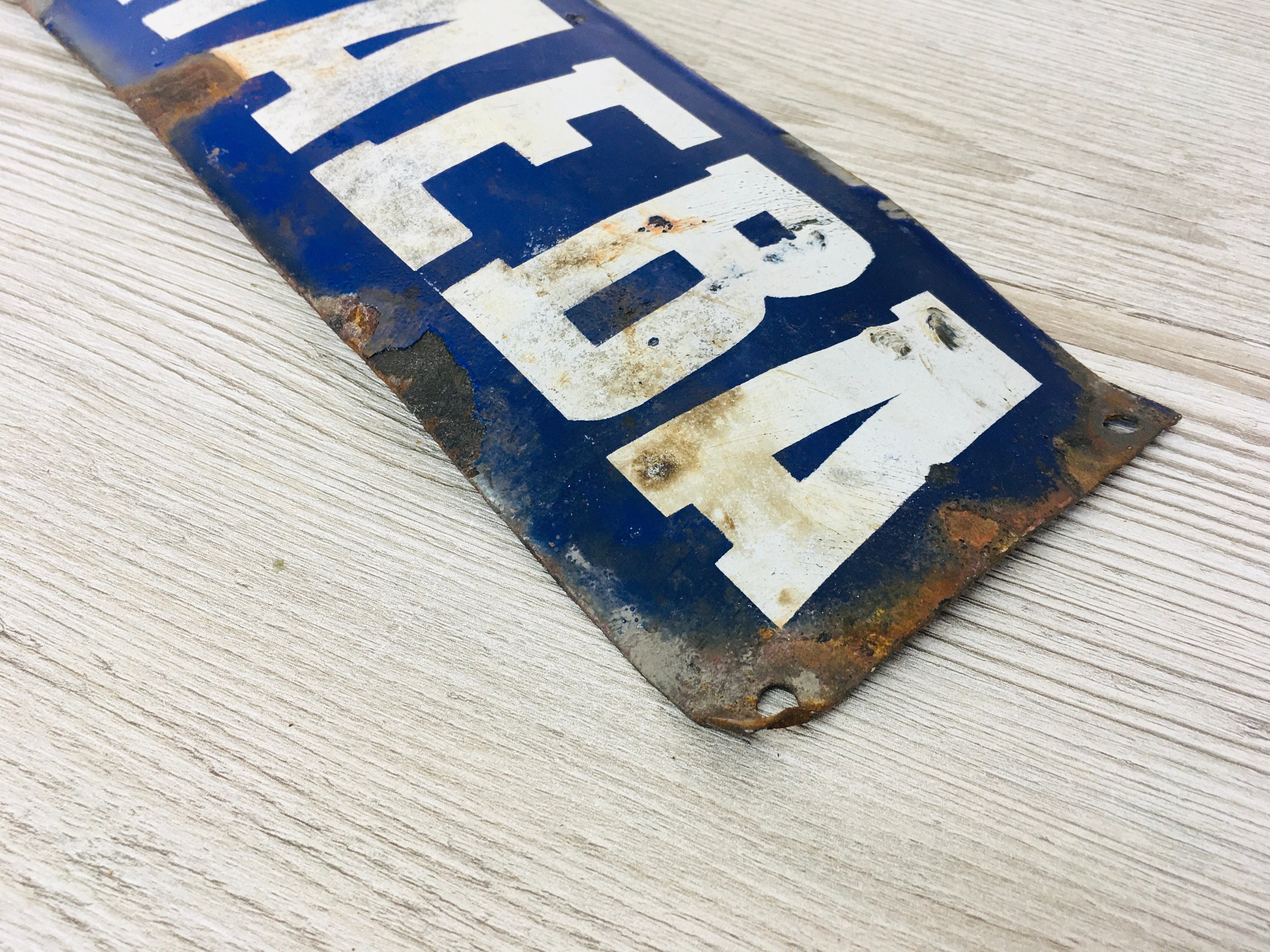 Blue Street Sign Traffic Sign Old Enamel Plaque Metal - Etsy