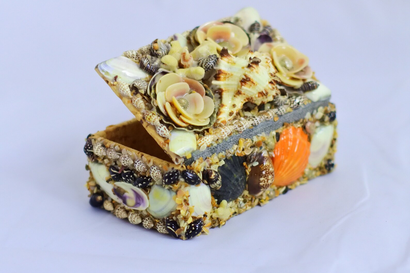 Soviet Jewelry Box Made of Shellsjewelry Box 1980s Vintage | Etsy