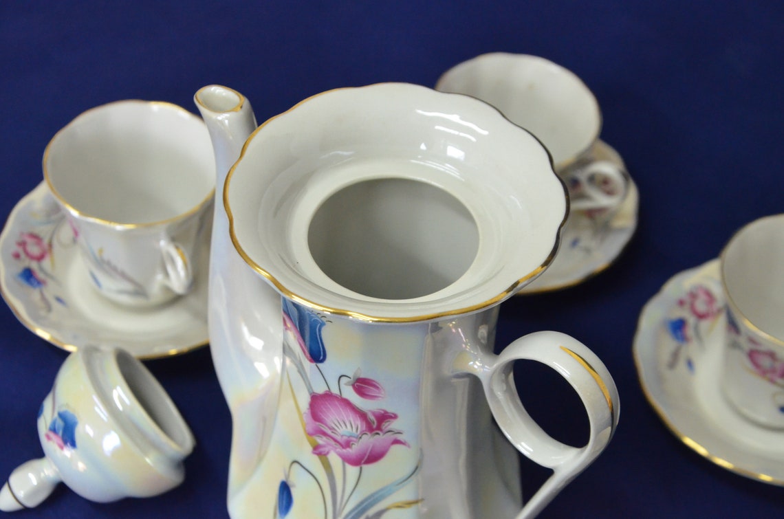 Coffee Set Coffee Set Vintage Coffee Pot Ceramic Coffee - Etsy