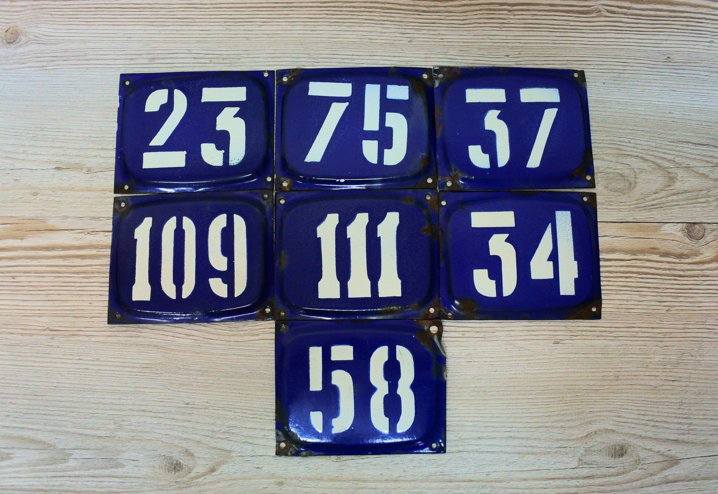 House license plates enamel license plates vintage license | Etsy