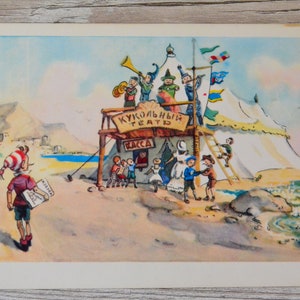 Postcards Pinocchio Soviet Cartoons Soviet Cards Vintage - Etsy