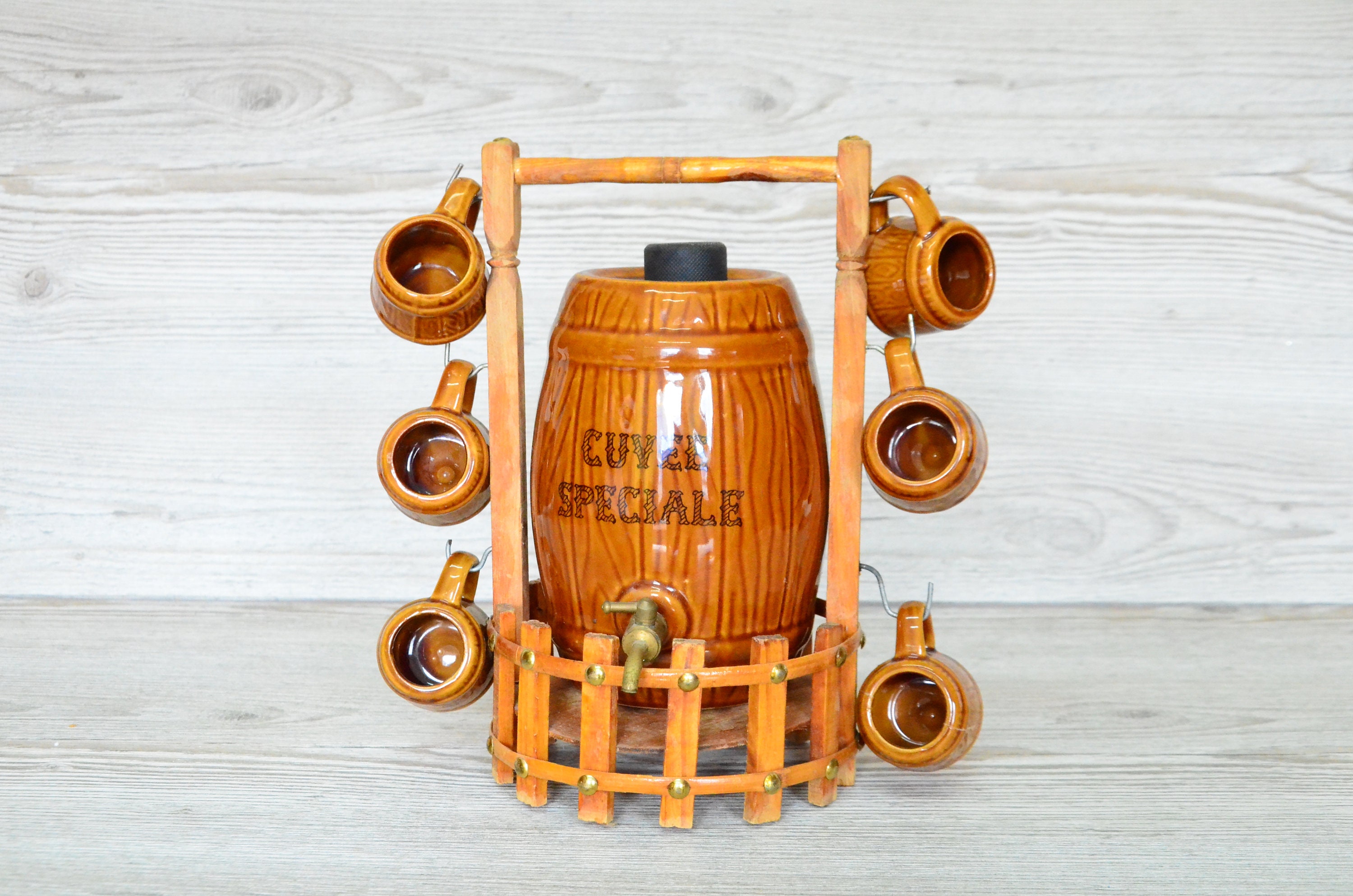 Porcelain Damascus Barrel Vintage Style Porcelain Decor | Etsy