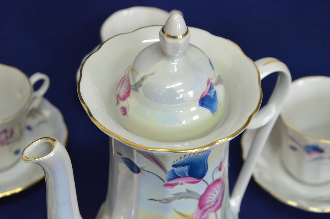 Coffee Set Coffee Set Vintage Coffee Pot Ceramic Coffee - Etsy