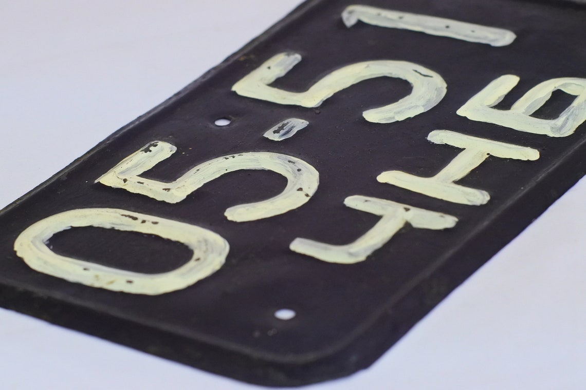 Soviet License Plate Car Registration Number Ussr Old - Etsy