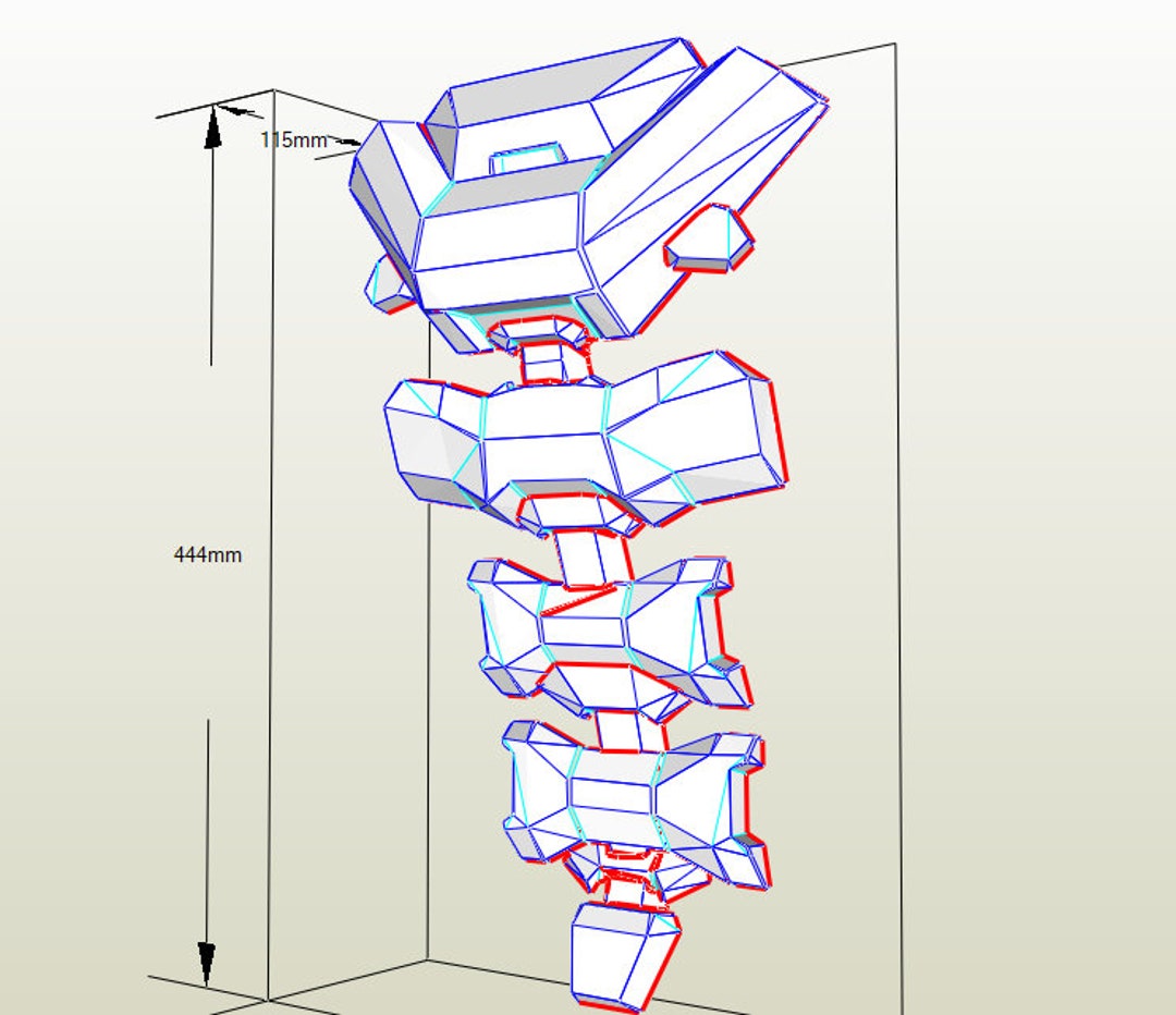 Overwatch Reaper Spine and Accesories Pepakura Papercraft .PDO .PDF ...