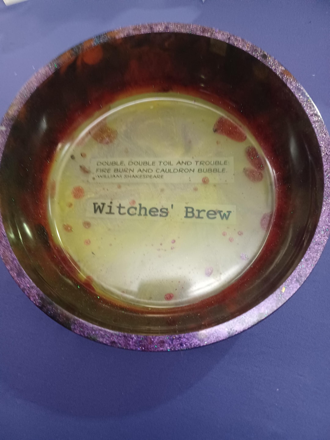 Witches Brew Resin Bowl With Glow in the Dark Bottom - Etsy