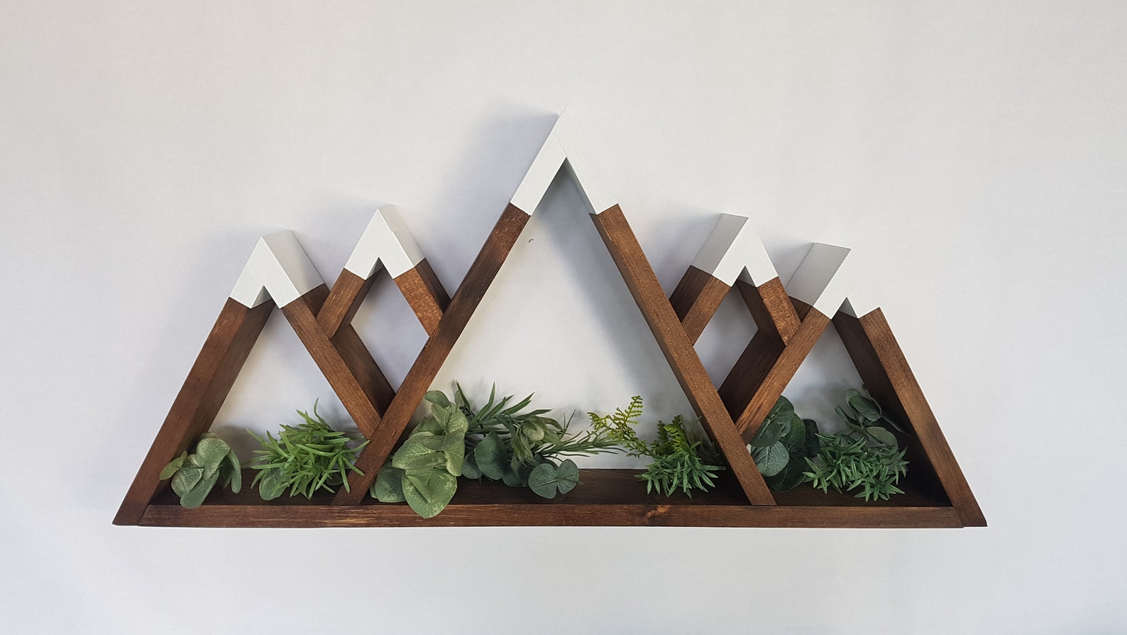 Five Peak Wood Mountain Shelf Wood Mountain Shelf Wall - Etsy Canada