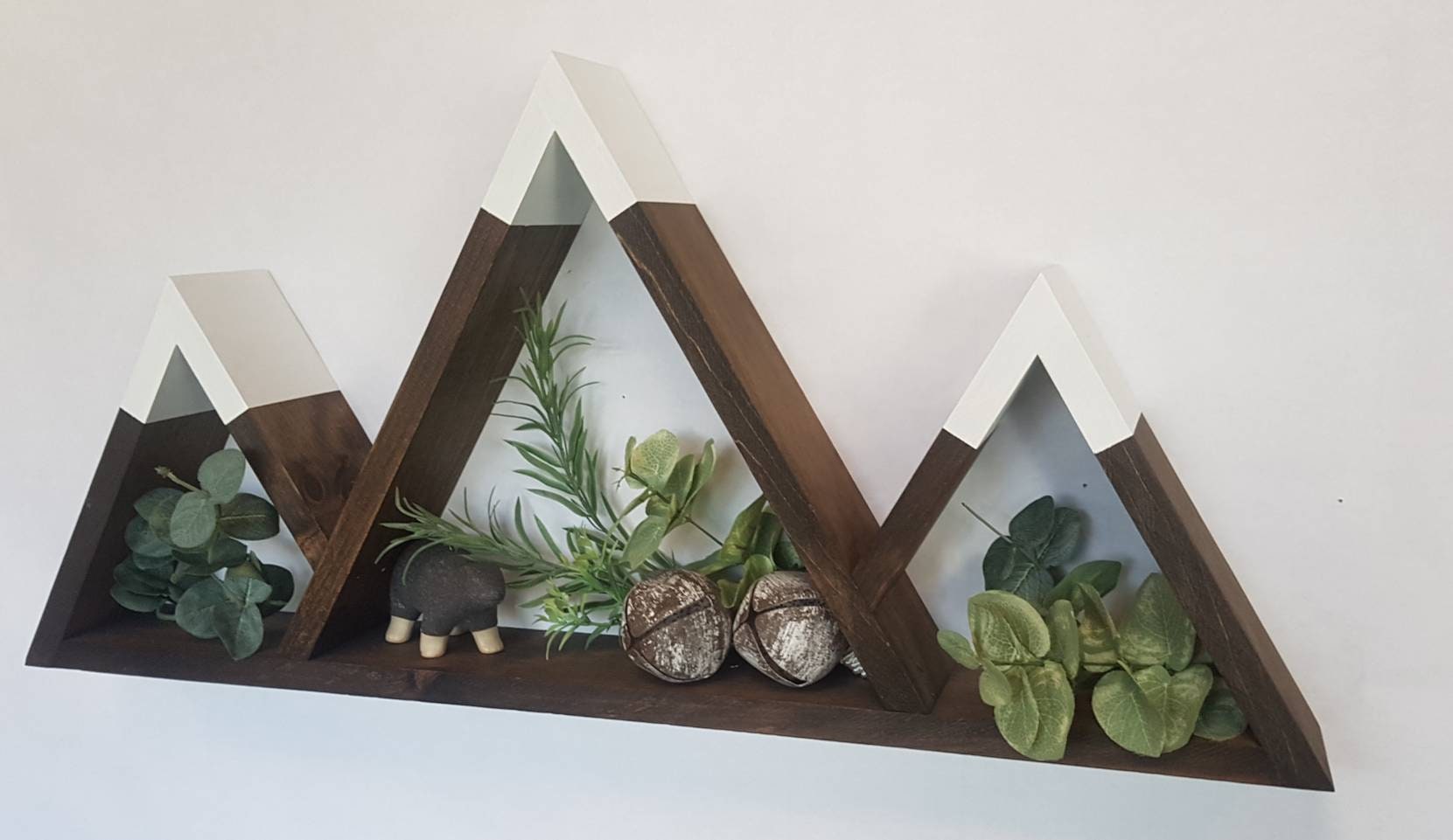 Tri-peak Wood Mountain Shelf Adventure Decor Mountain - Etsy Canada
