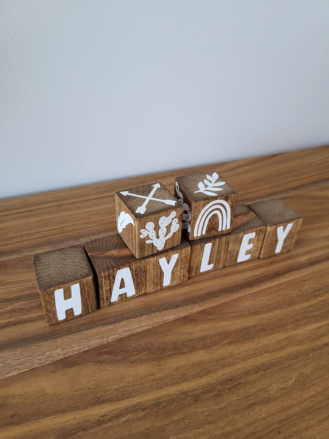 Boho Name Wood Blocks - Personalized Blocks - Bohemian Nursery - Kids ...