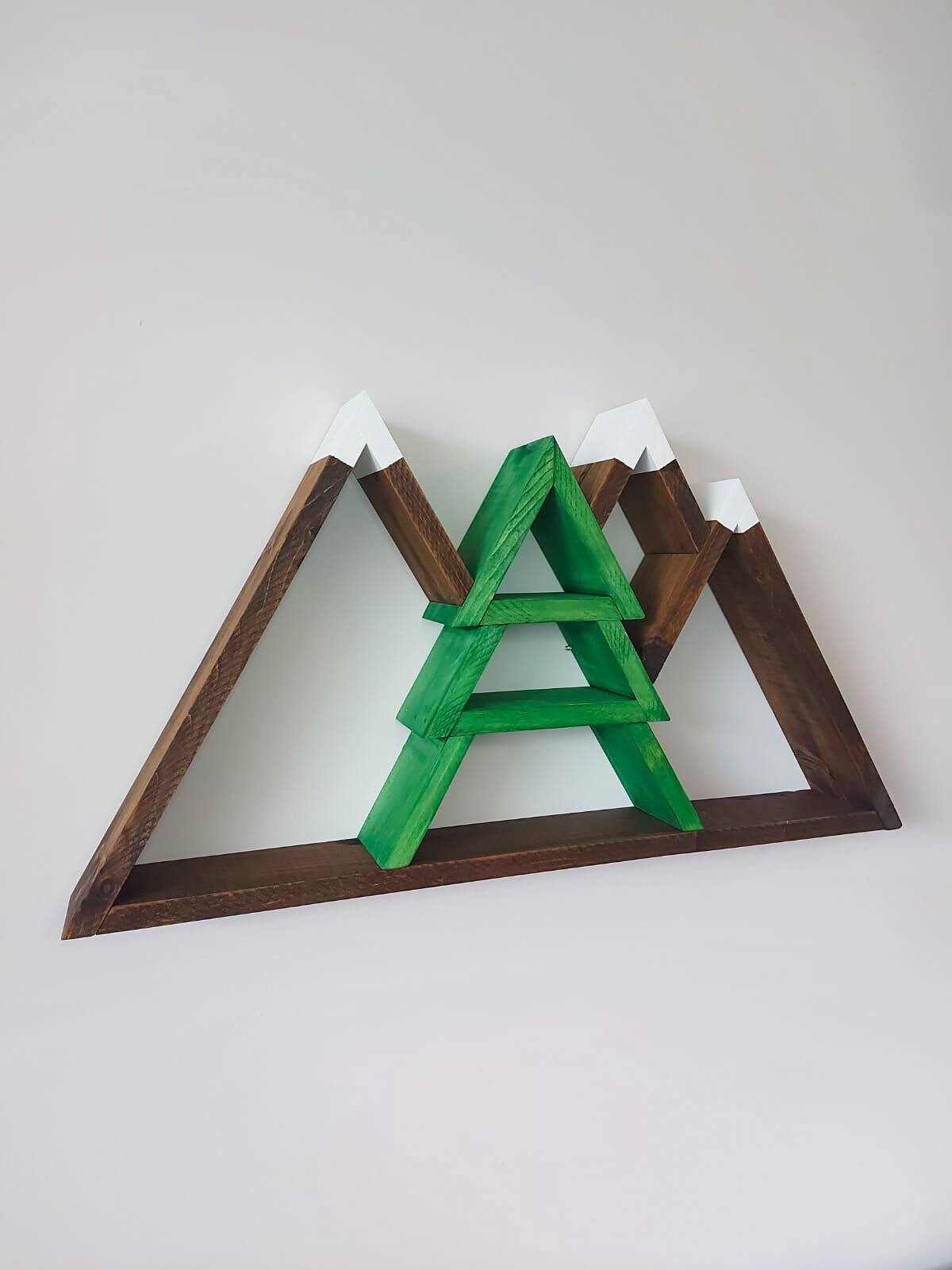 Evergreen Mountain Shelf Wood Mountain Shelf Rustic Decor - Etsy Canada