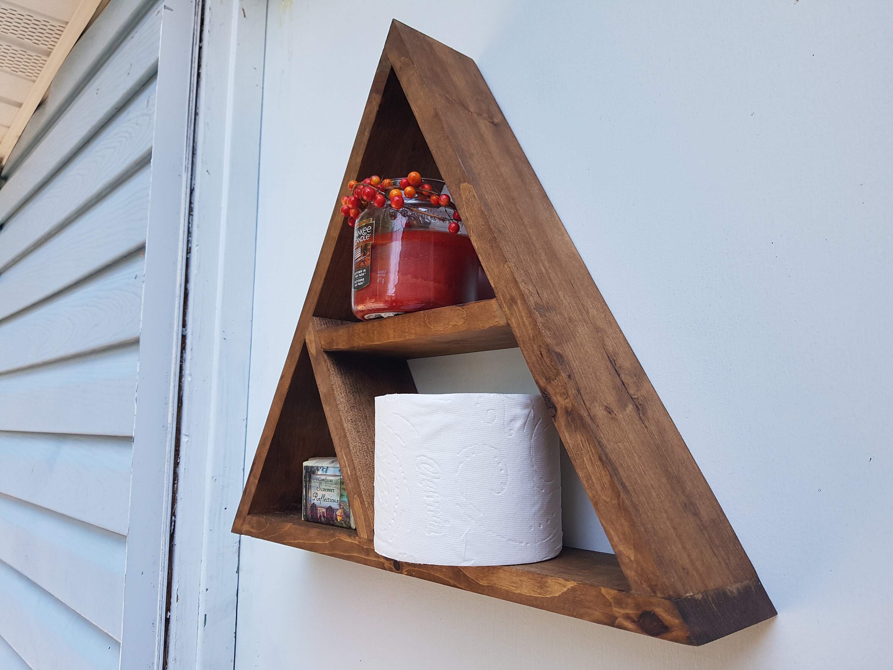 Rustic Triangle Shelf | Etsy