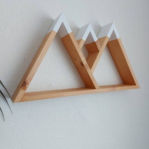 Crown Mountain Shelf - Wood Mountain Shelf - Wall Hangings - Rustic ...