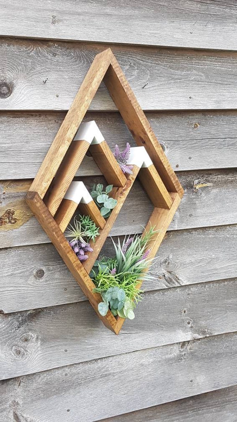 Adventure Diamond Shelf Diamond Shelf Wood Mountain Shelf - Etsy
