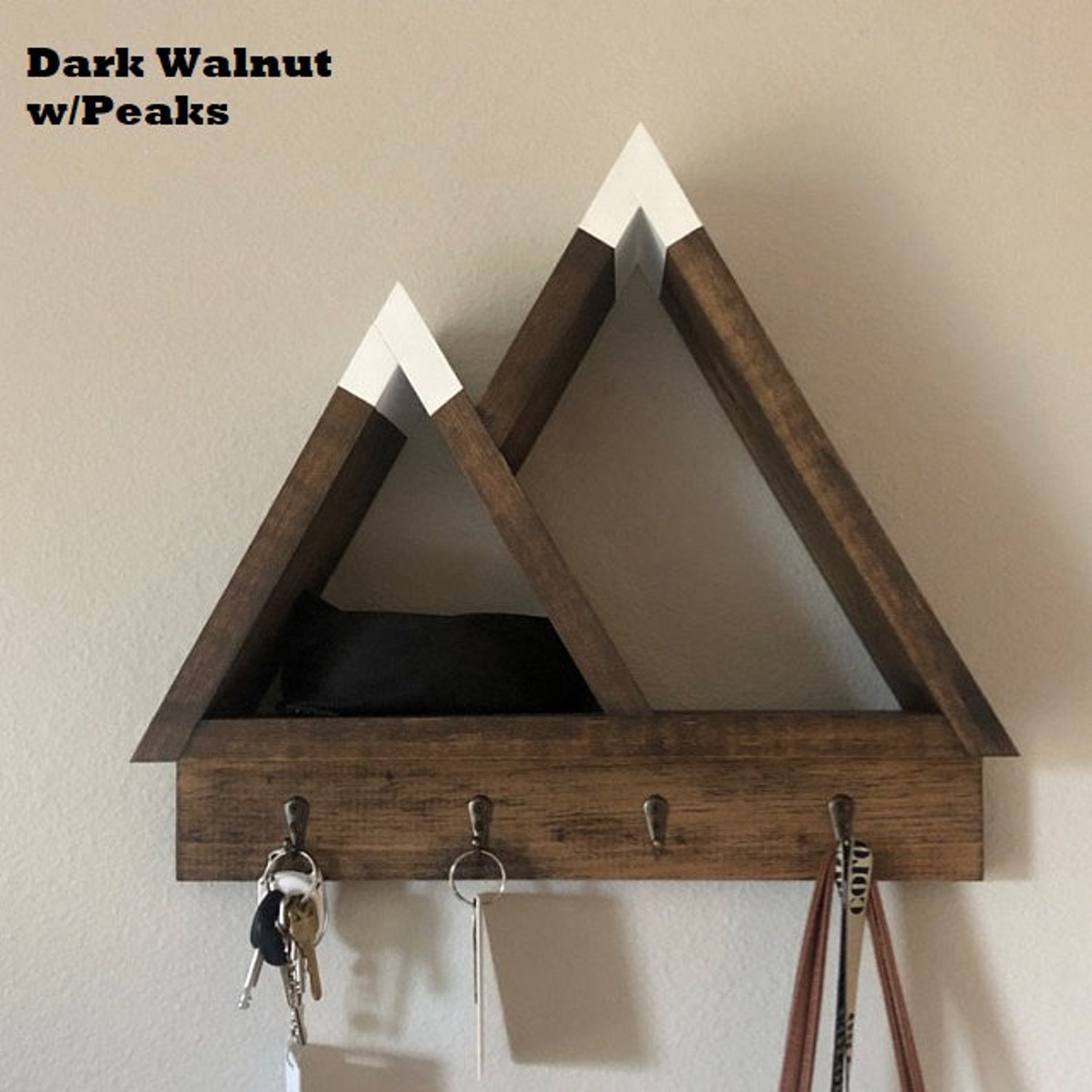 Mountain Key Chain Shelf Mountain Decor Adventure Decor | Etsy