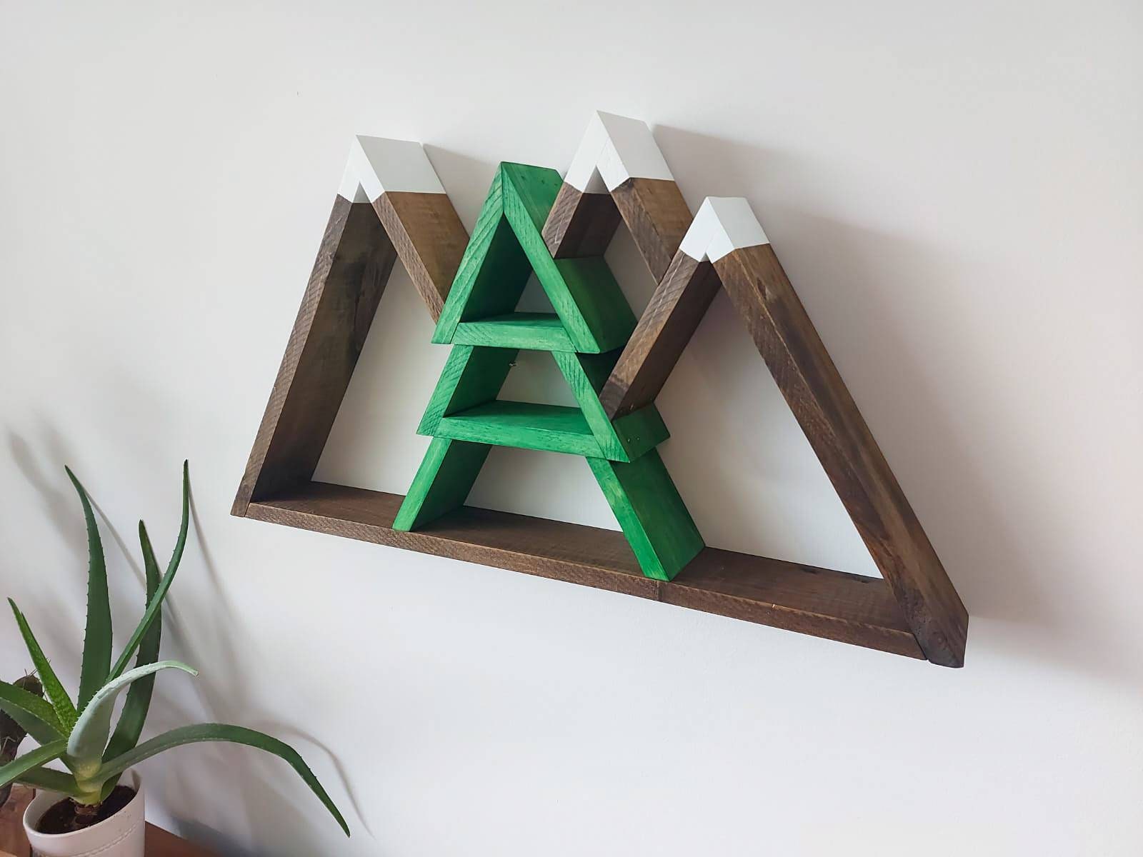 Evergreen Mountain Shelf Wood Mountain Shelf Rustic Decor - Etsy Canada