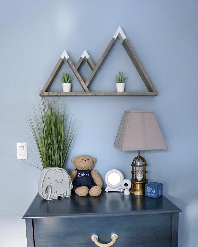 Wood Mountain Shelf Wall Decoration Rustic Decor | Etsy