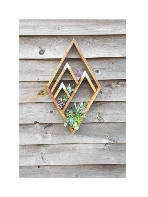 Adventure Diamond Shelf Diamond Shelf Wood Mountain Shelf | Etsy