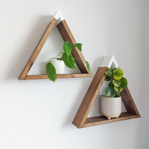Mountain Peak Wood Shelves - Triangle Shelves - Adventure Decor - Wall ...
