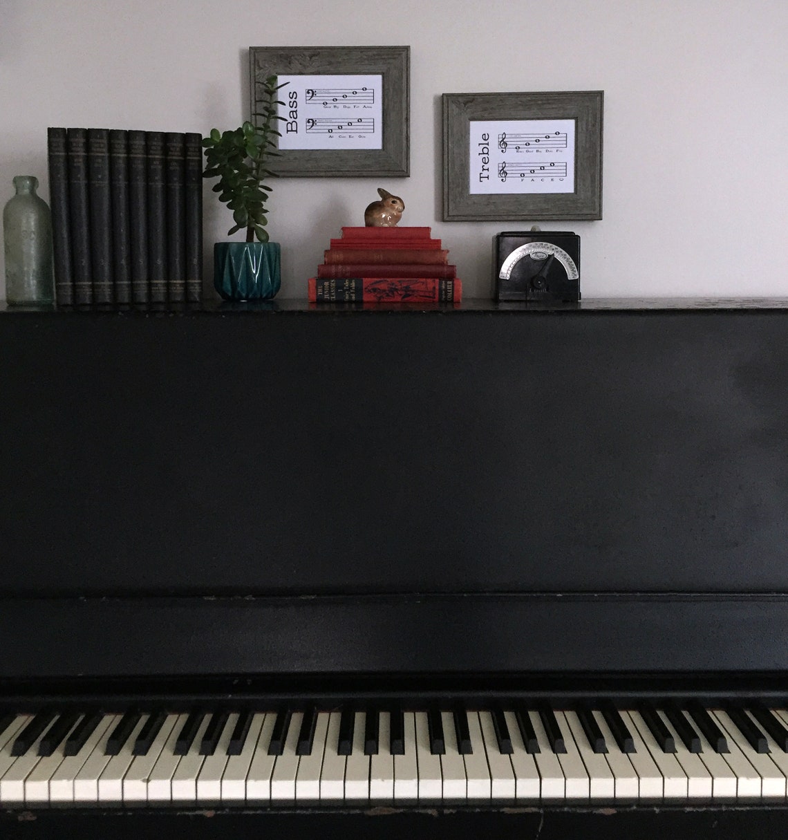 Treble & Bass Clef Note Charts Printable 5"x7" - Etsy