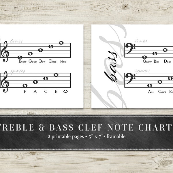 Treble Bass Clef - Etsy