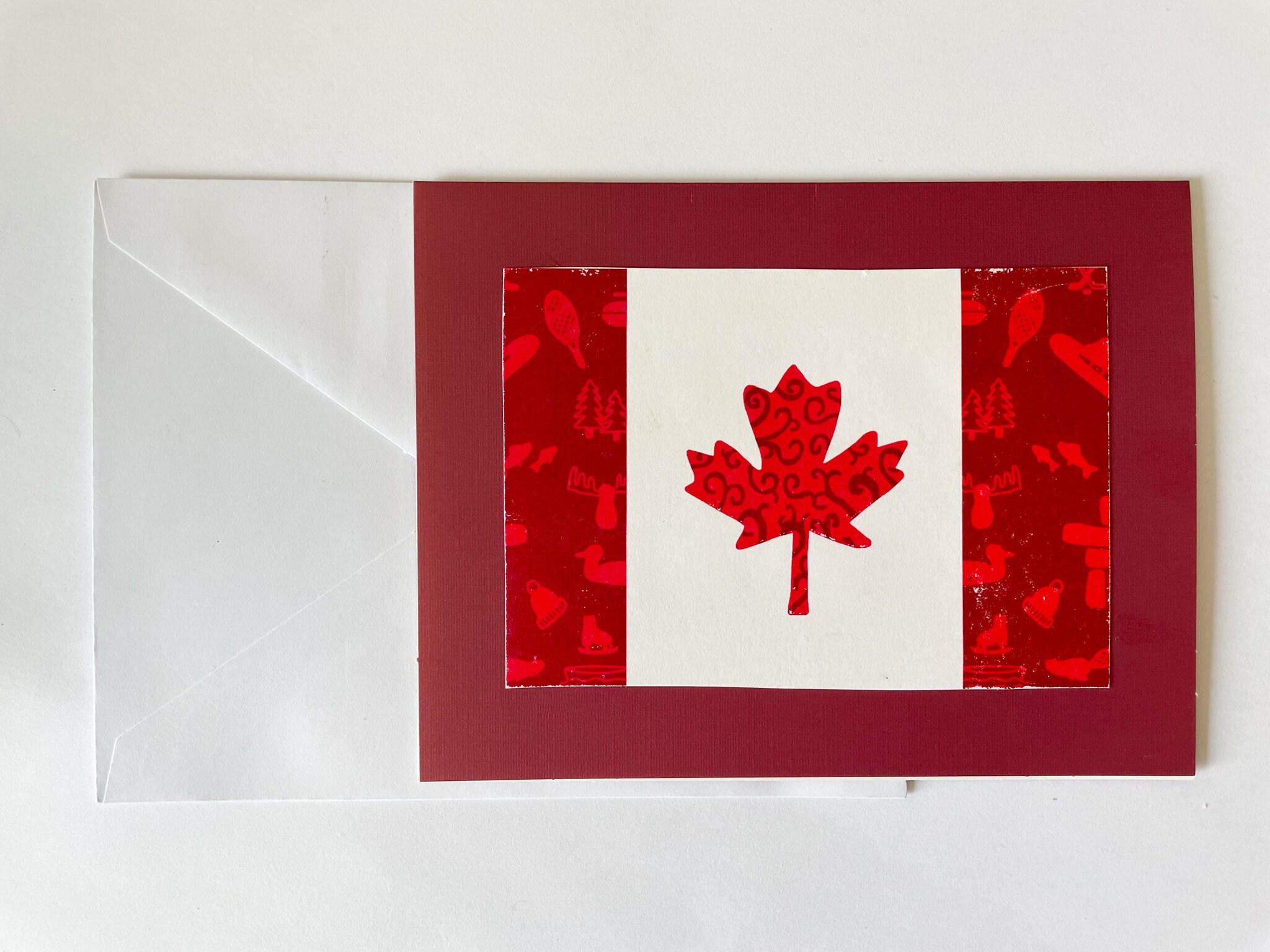 Canada Day Cards, Canadian Flag Cards, Greeting Cards, Blank Cards, DIY ...
