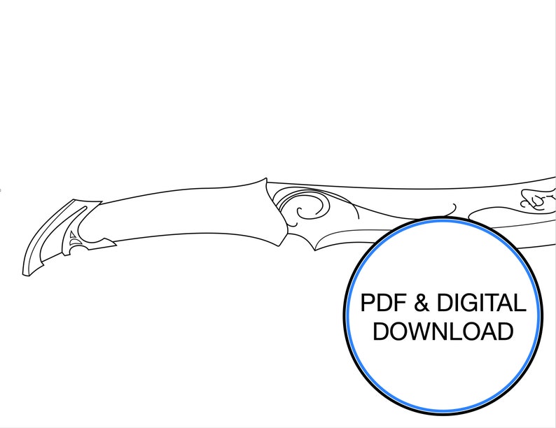 LOTR Aragorn Knife foam Pattern - Etsy