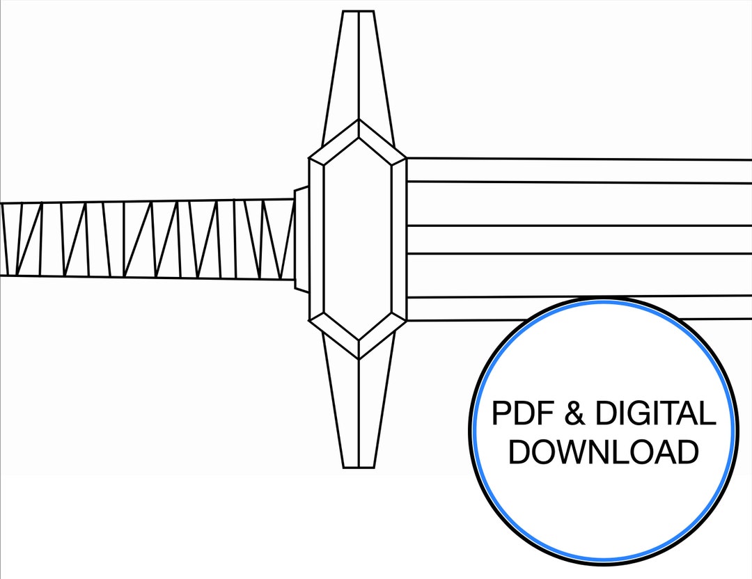 Zelda Ordon Sword (foam Template) - Etsy