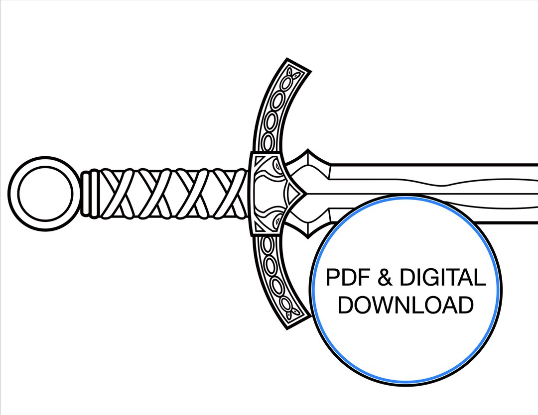 Throne of Glass Goldryn Sword (foam Template) - Etsy