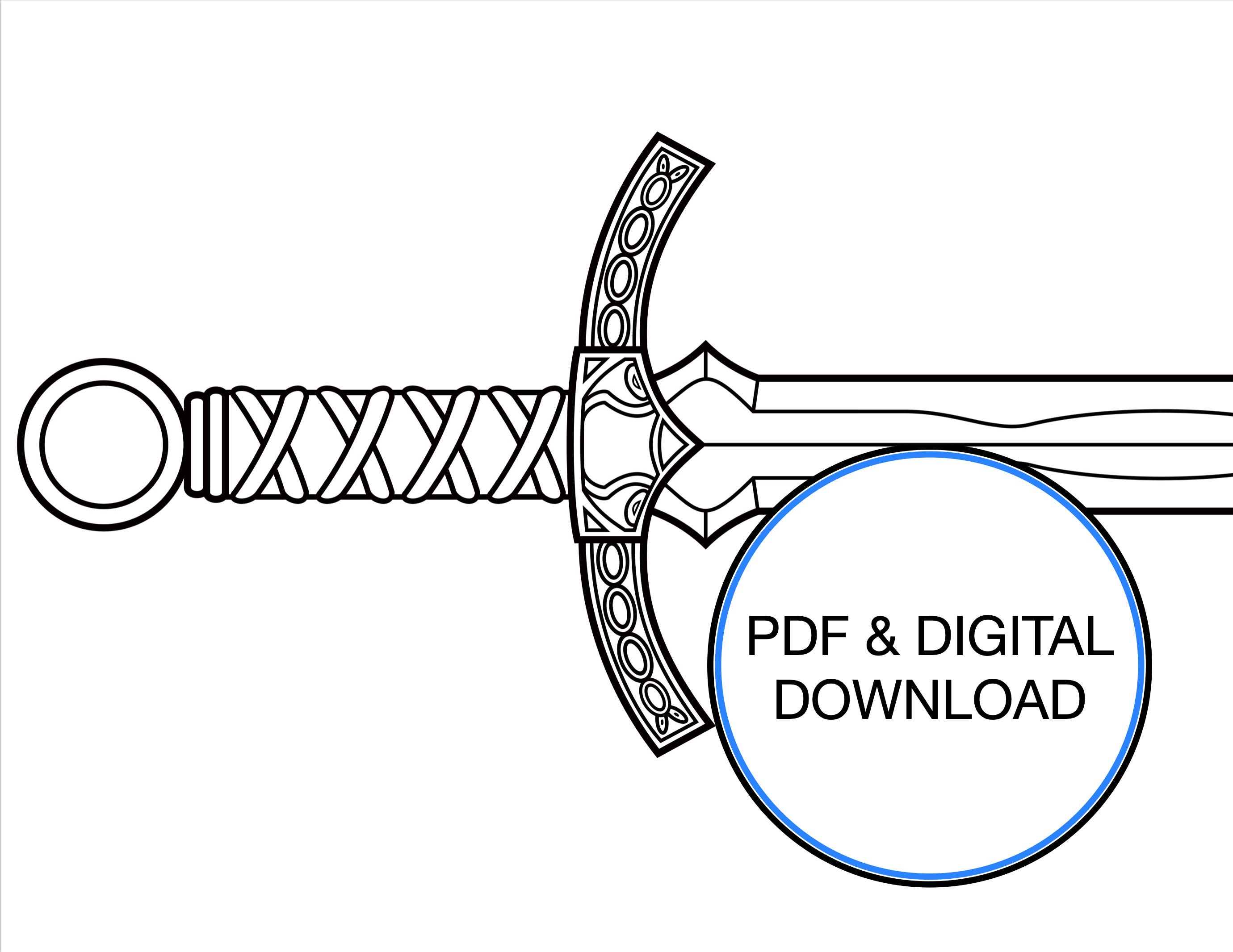 Throne of Glass Goldryn Sword foam Template - Etsy Canada