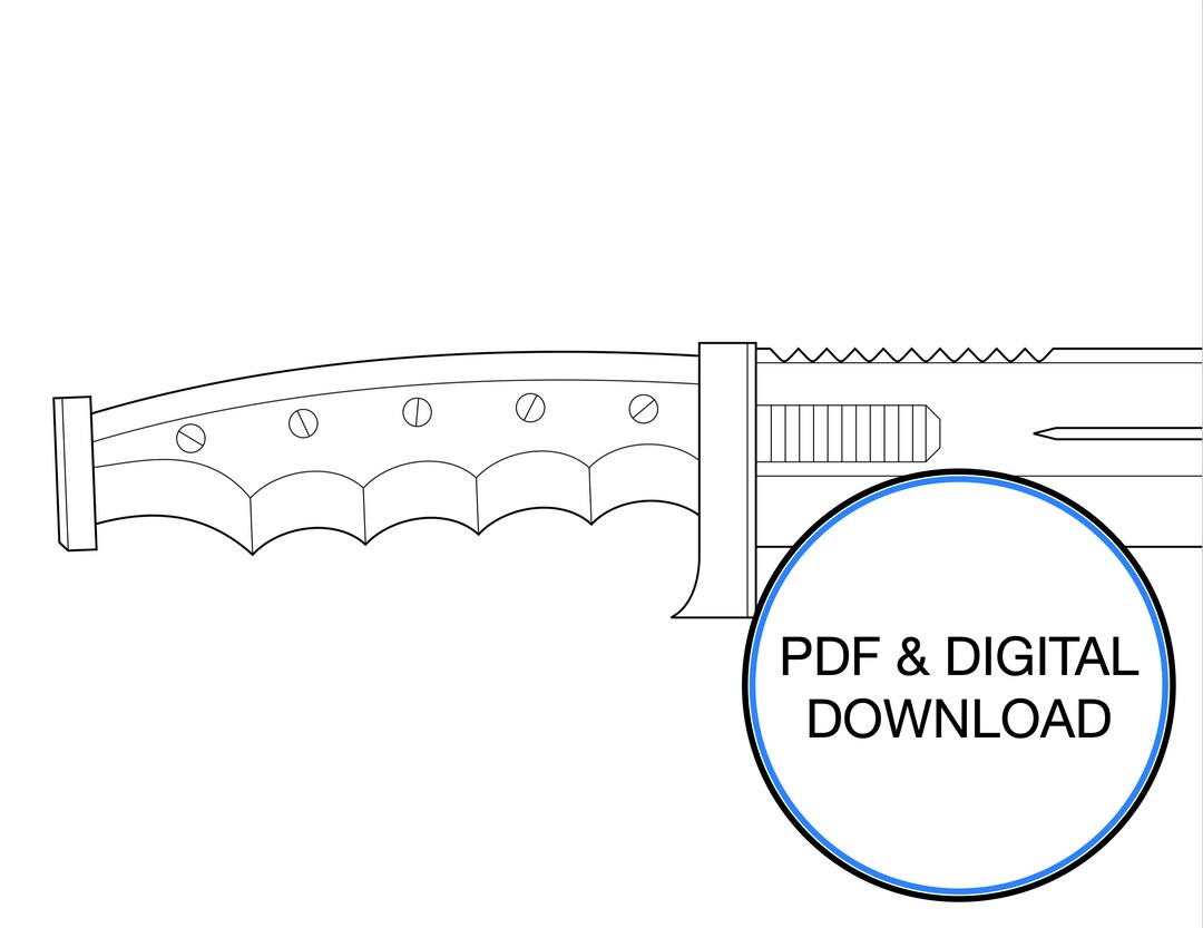 Sci-fi Combat Knife (foam Template) - Etsy