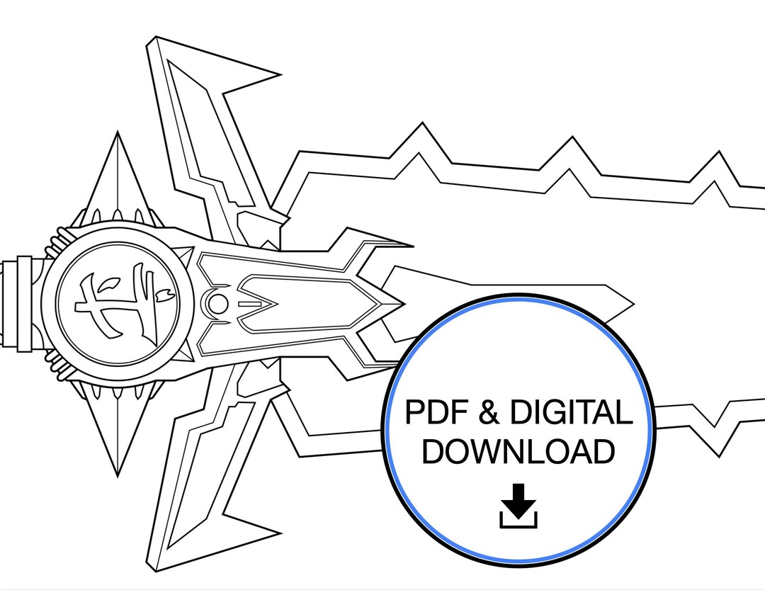 Doom Eternal Crucible Blade Template (PDF & PNG) - Etsy