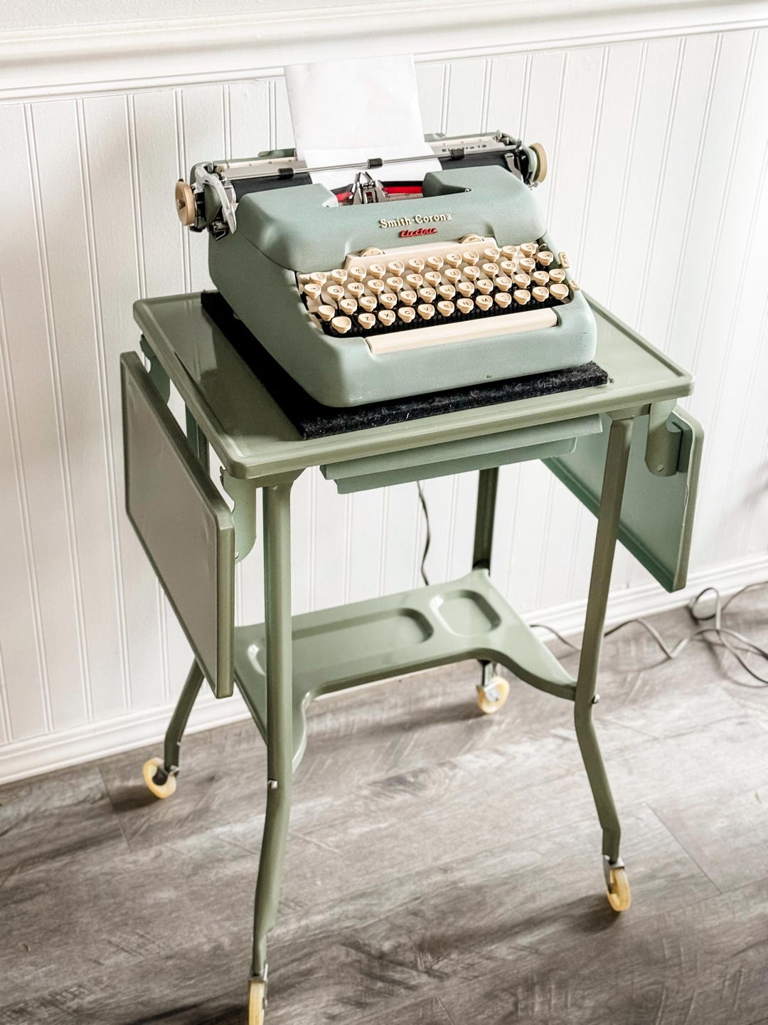 Vintage Typewriter Table, Green - Etsy