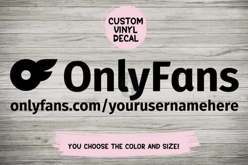 Onlyfans Car Decal, Custom Onlyfans Sticker, Custom Username Decal ...