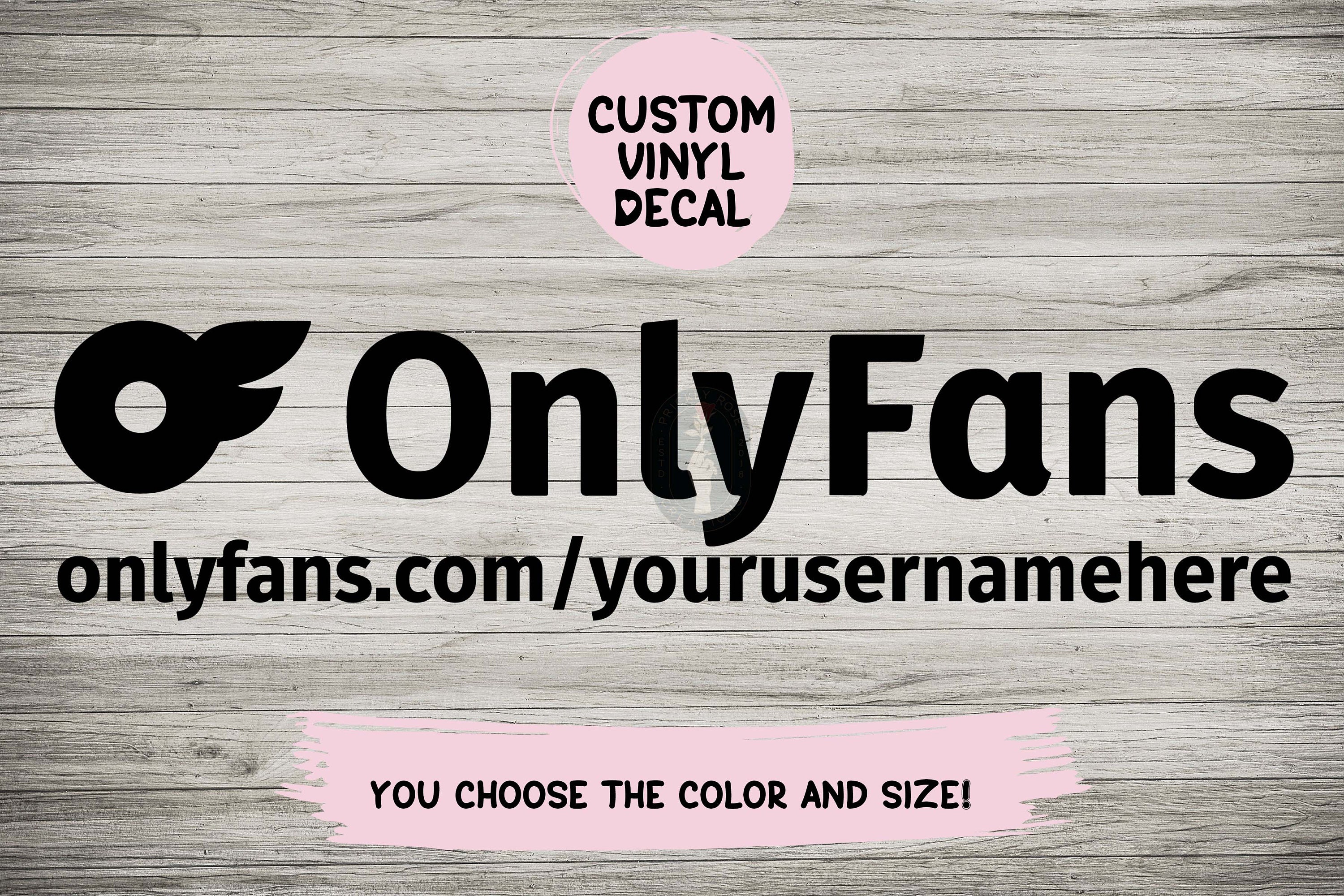 Onlyfans Car Decal, Custom Onlyfans Sticker, Custom Username Decal ...