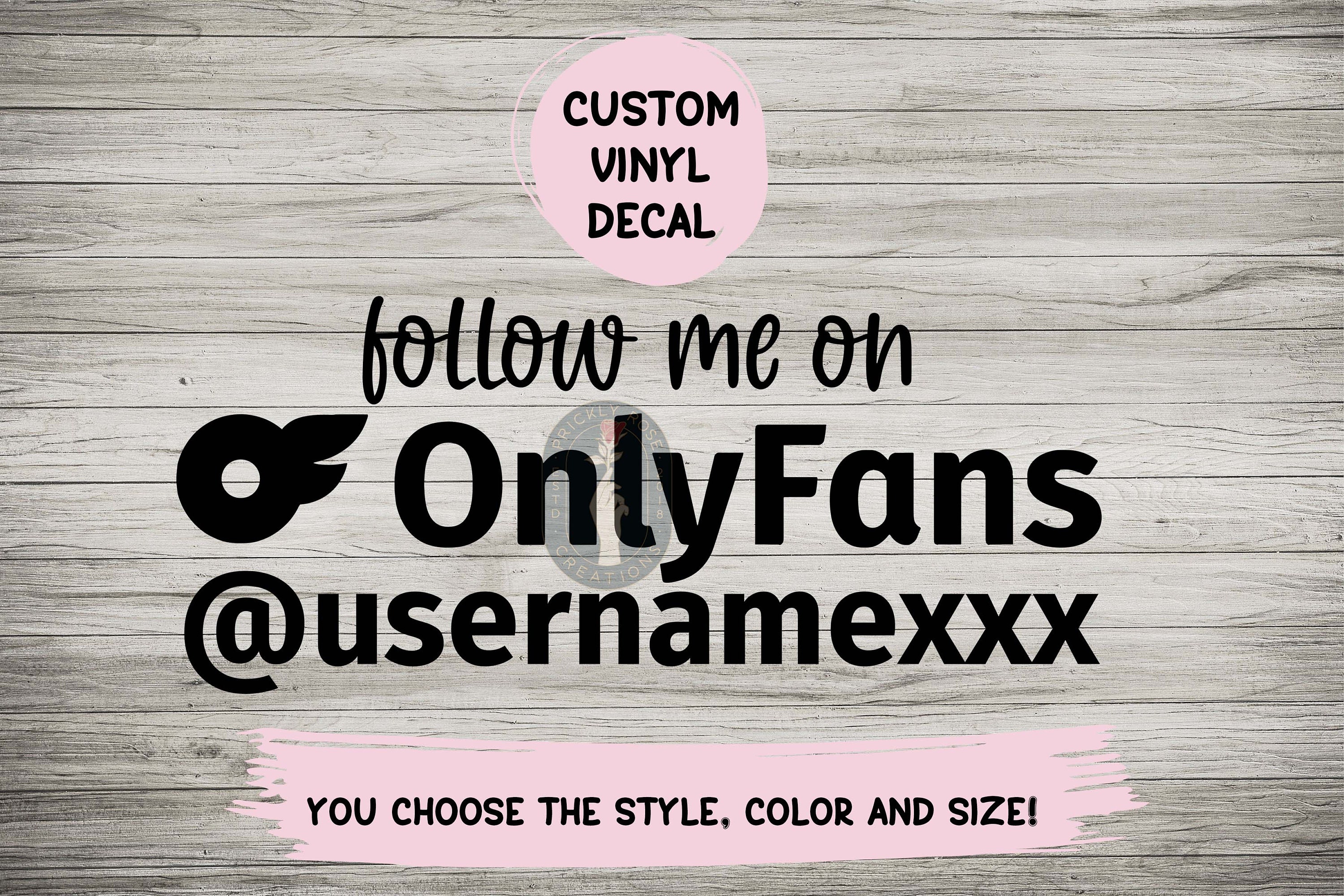 Follow Me on Onlyfans Car Decal Custom Onlyfans Sticker - Etsy