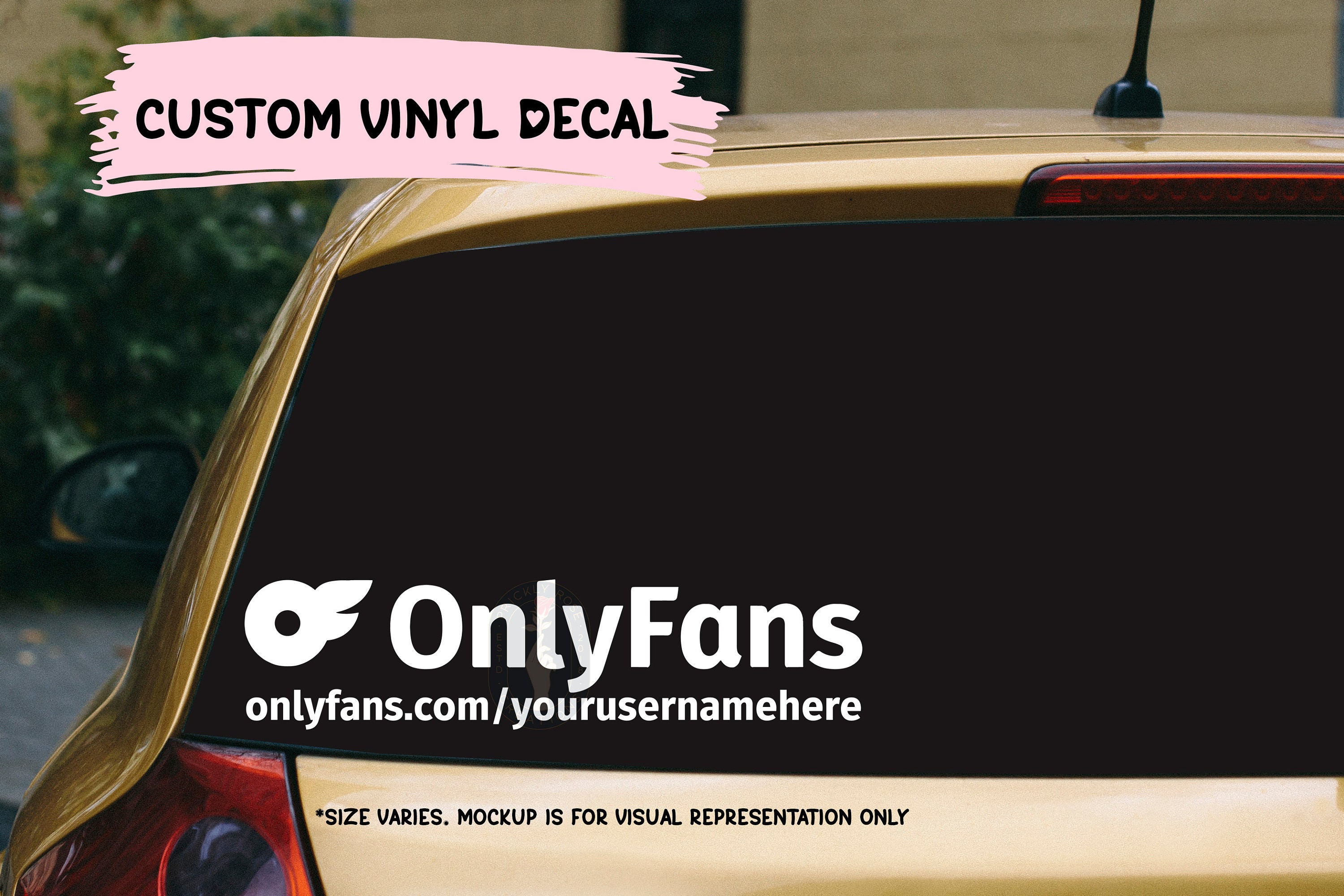 Onlyfans Car Decal, Custom Onlyfans Sticker, Custom Username Decal ...