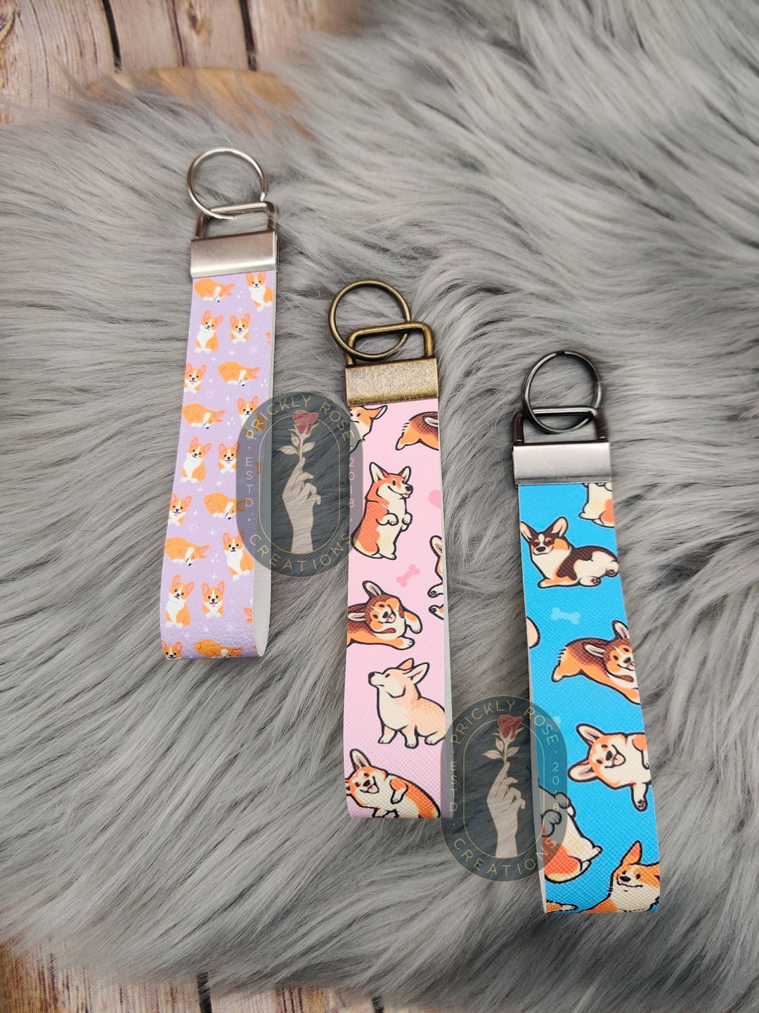 Corgi Wristlet, Corgi Gift, Keychain Lanyard, Corgi Keychain, Gift for ...