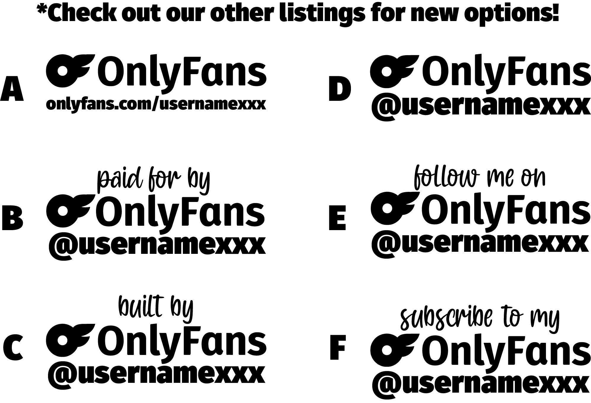 Onlyfans Car Decal, Custom Onlyfans Sticker, Custom Username Decal ...