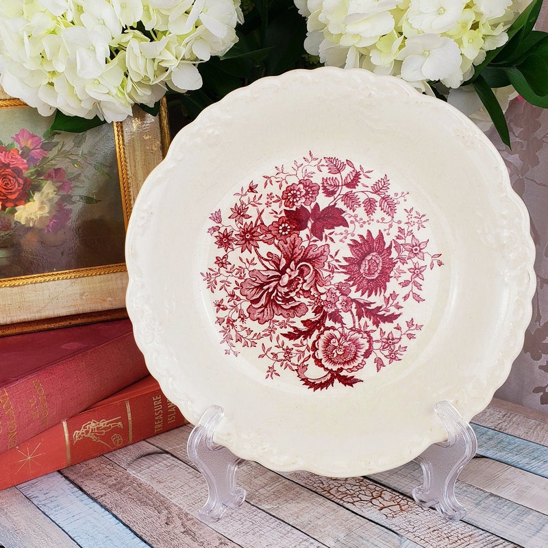 Red Transferware - Etsy