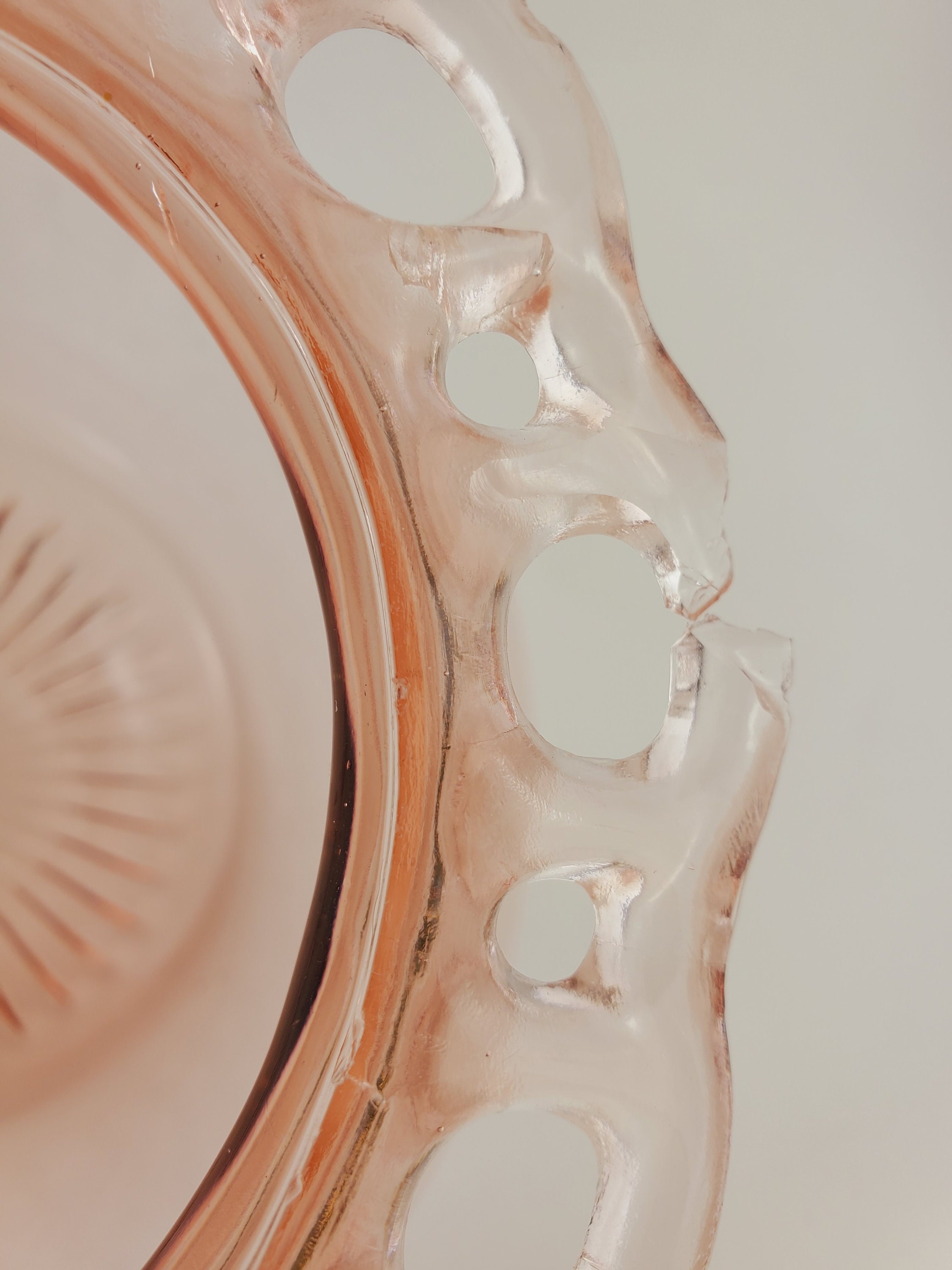 RARE Hocking Glass Old Colony pink depression glass fish | Etsy