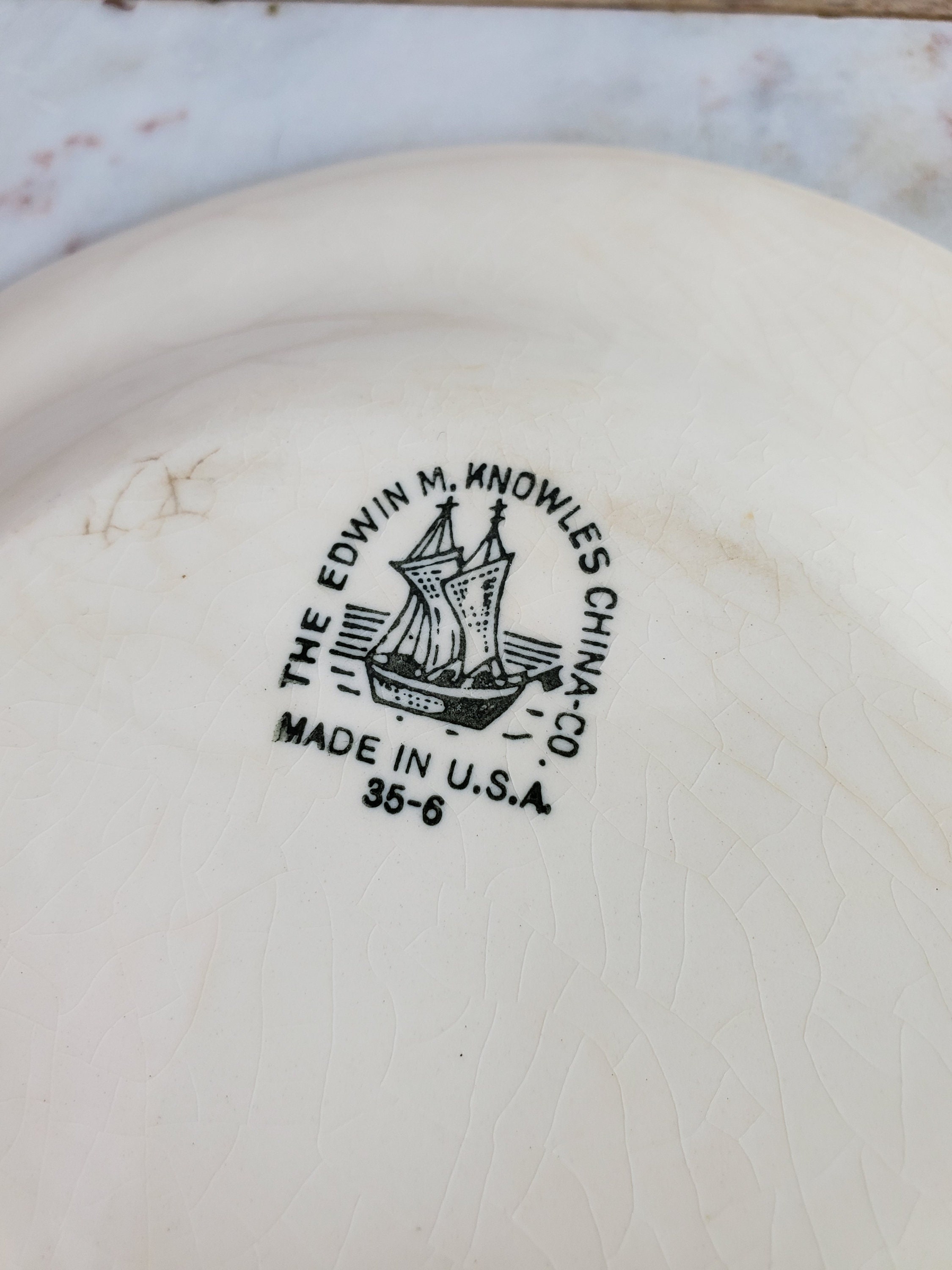 Edwin M Knowles China Co Spring Bouquet Pattern Oval Serving - Etsy