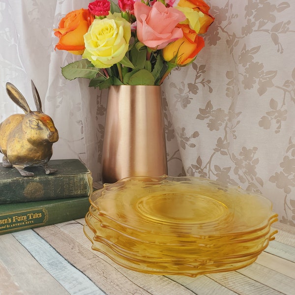 Yellow Glass Plate - Etsy