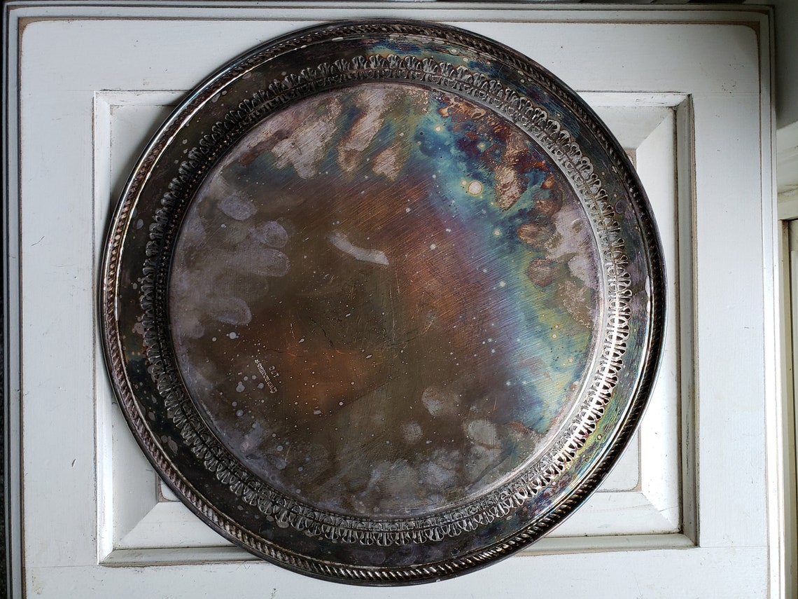 Beautiful Round Silverplate Tray Silver Platter Plate Wm - Etsy