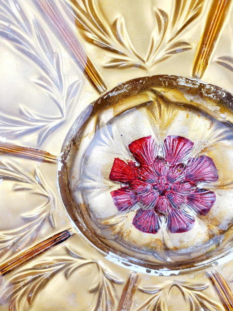 STUNNING Lancaster Glass Carnation Pattern Goofus Glass - Etsy