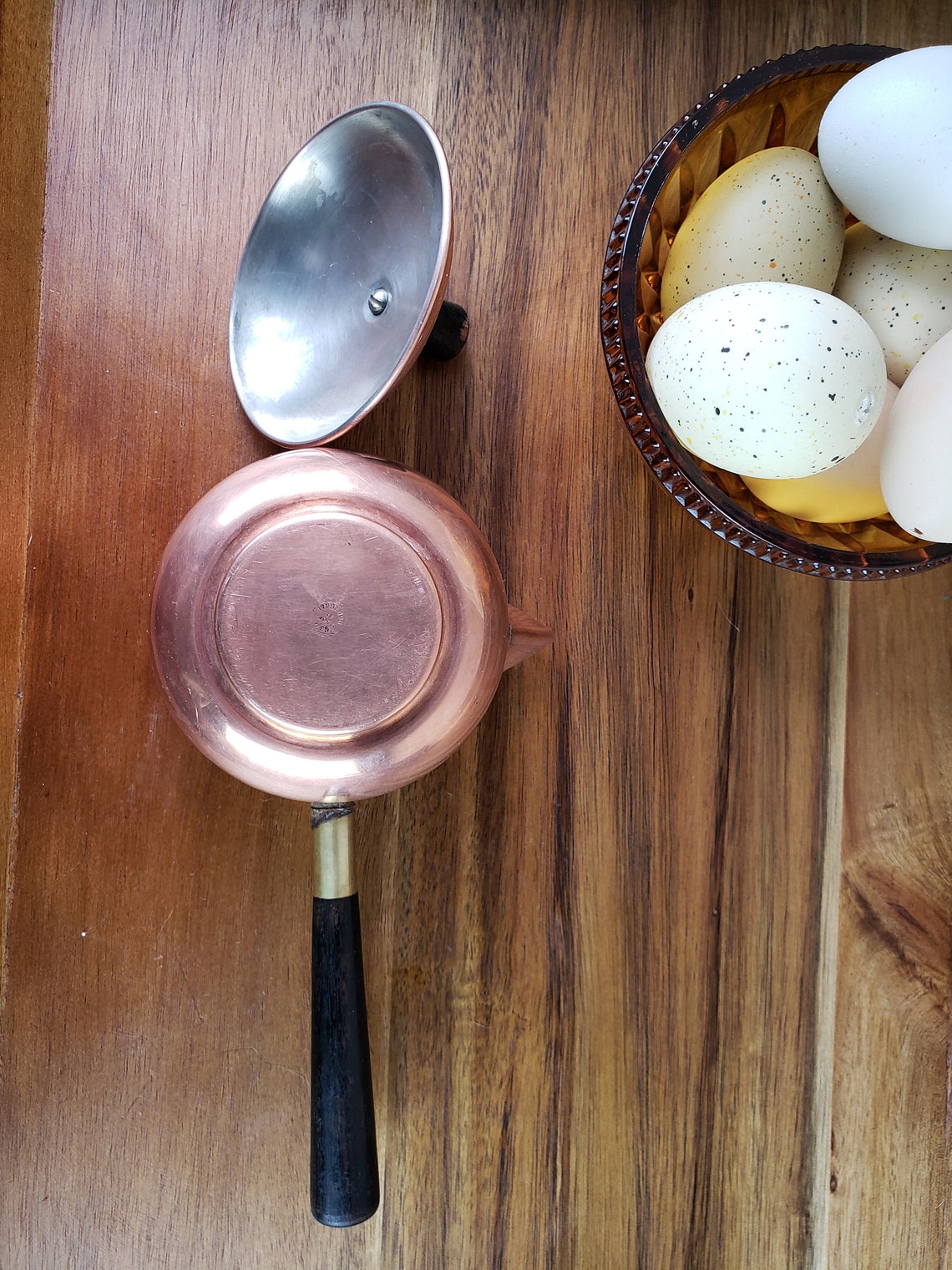 Copper Pot With Spout and Lid Sauce Pot Midcentury Handle | Etsy