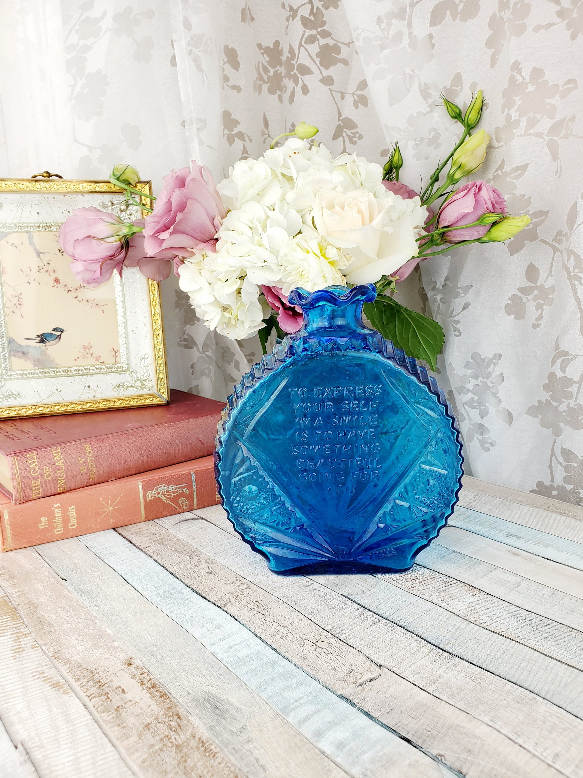 Clevenger Bros Glass Cobalt Blue Bottle, Marked Handmade Mouth Blown ...