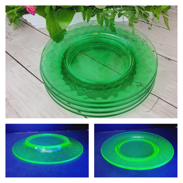 Glass Salad Plates Etsy